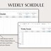 Weekly Schedule Google Sheets, Daily Schedule, Digital Schedule Planner ...