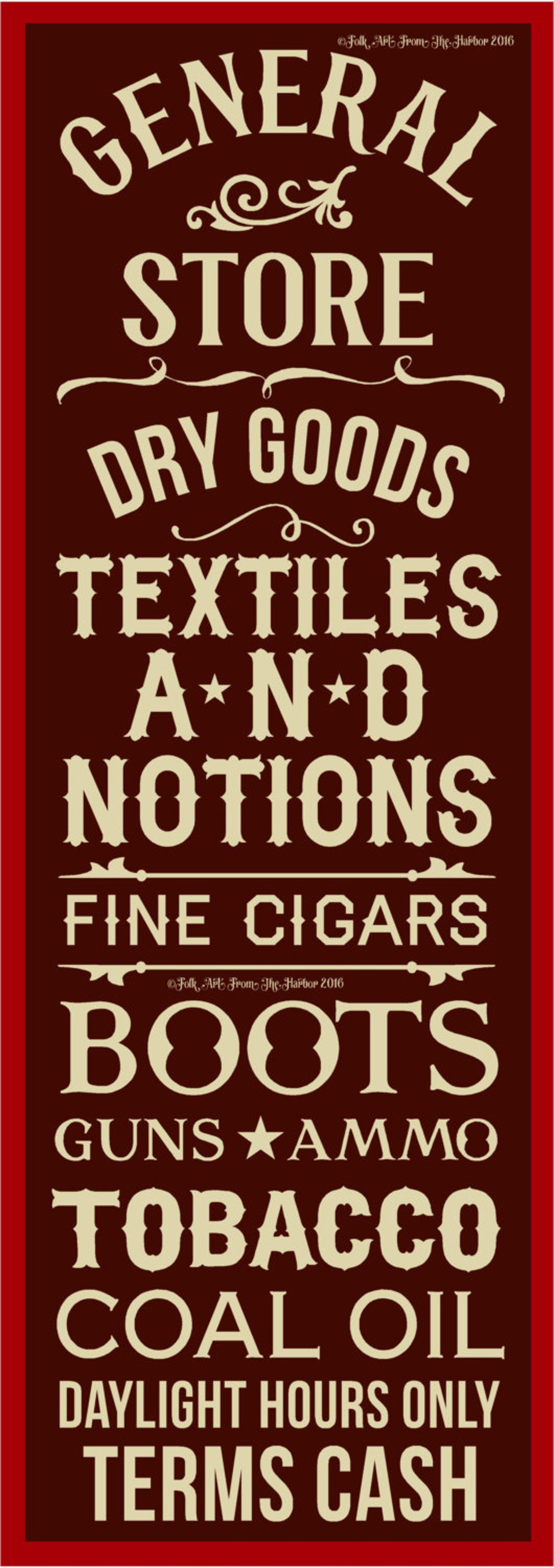 General Store Stencil 7 Mil Transparent Blue Mylar Reusable - Etsy