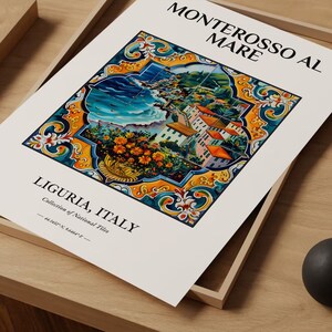 Maiolica Tile Wall Art Print, Monterosso Al Mare, Italy Decor ...