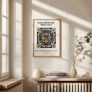 Saint-rémy-de-provence Tile Pattern Art Print, Aesthetic Wall Decor ...