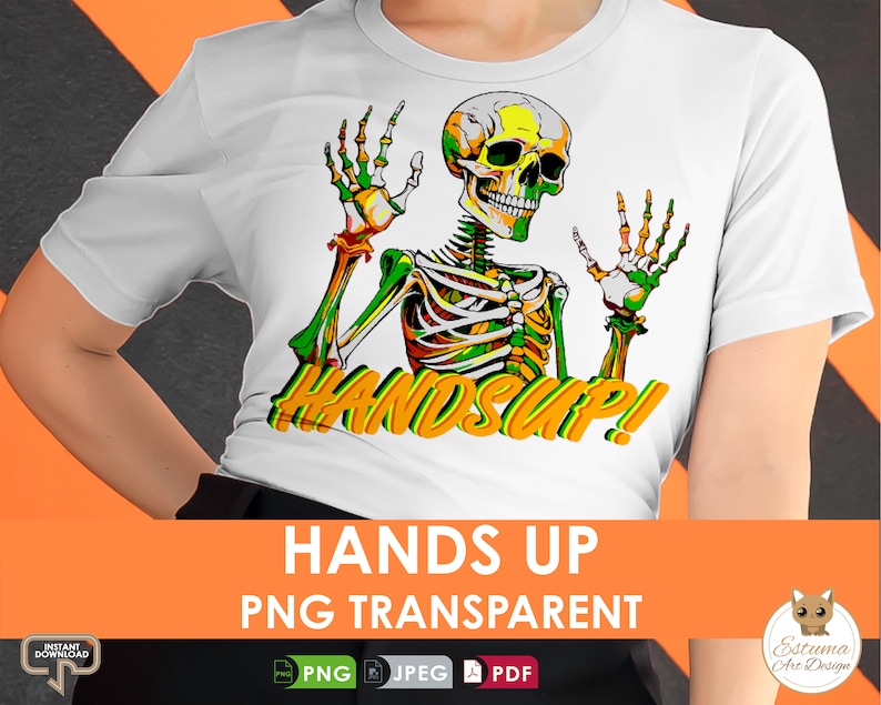 HANDS UP PNG, Skeleton Png, Hands up Vector, Vintage Skeleton, Skeleton ...