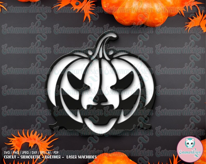 Halloween Pumpkin Face SVG, Jack O' Lantern Cut File (digital Download ...