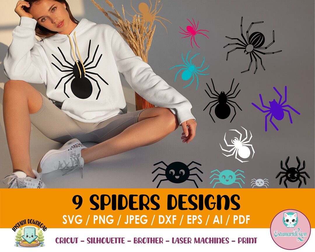 Spider Svg, Halloween Svg, Spider SVG Bundle, Spider Cut File ...