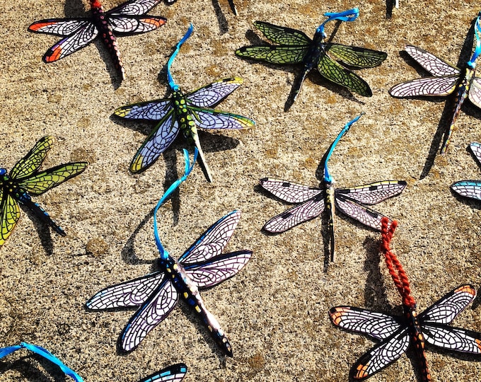 Handpainted Dragonfly Ornaments - Etsy