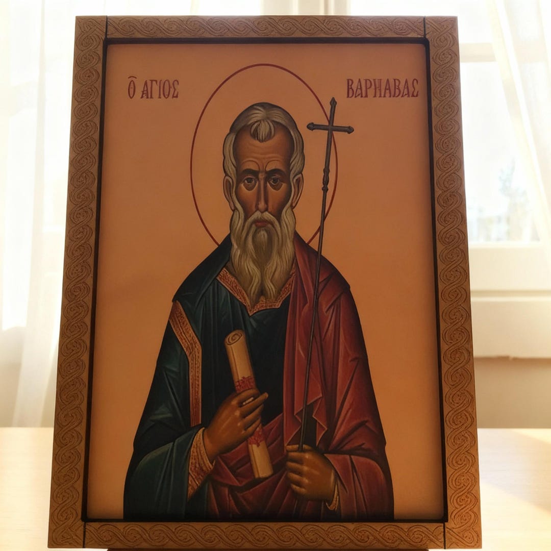 Saint Barnabas Wooden Icon - Etsy