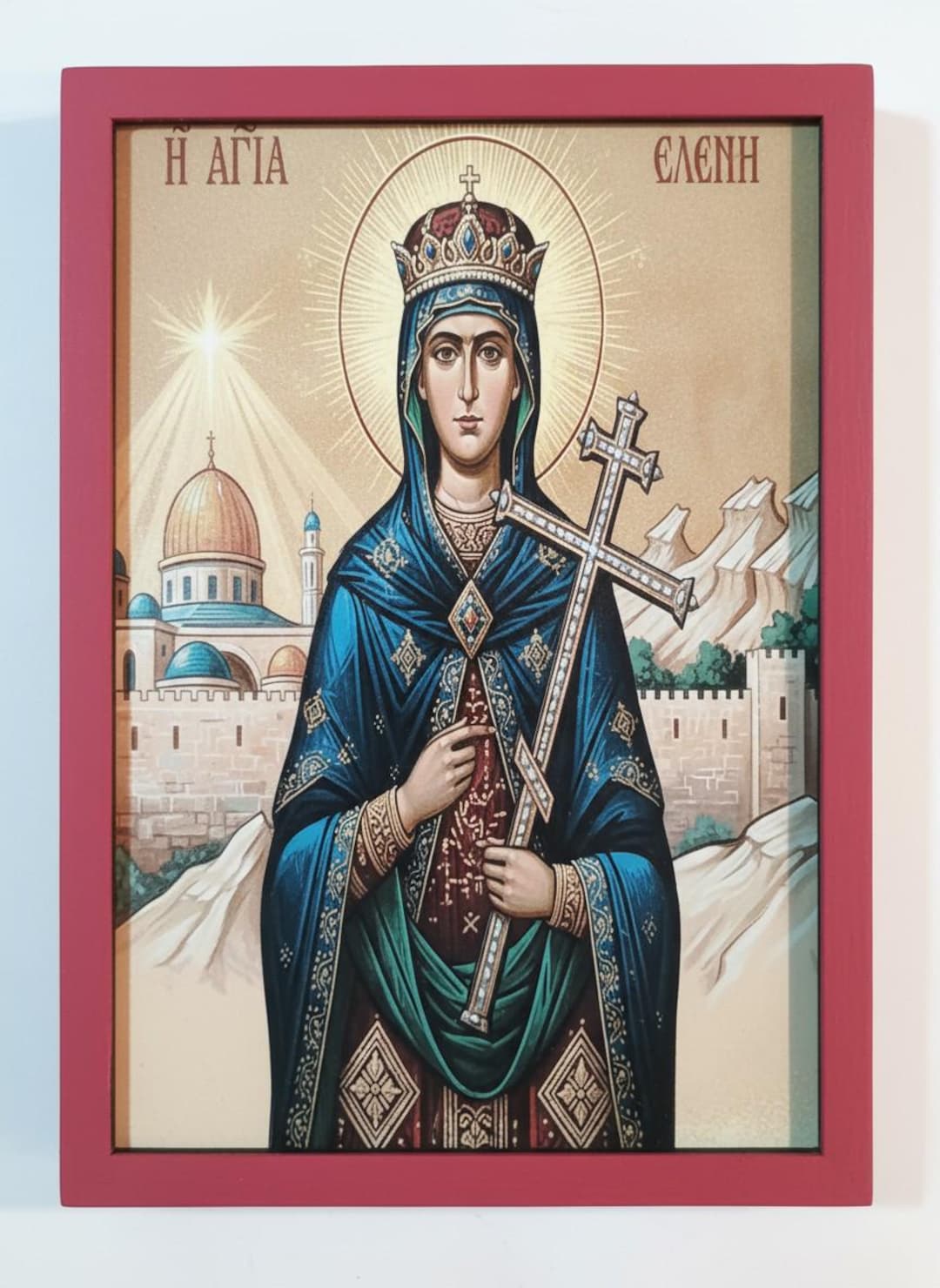 Handmade Wooden Icon of Saint Helen - Etsy