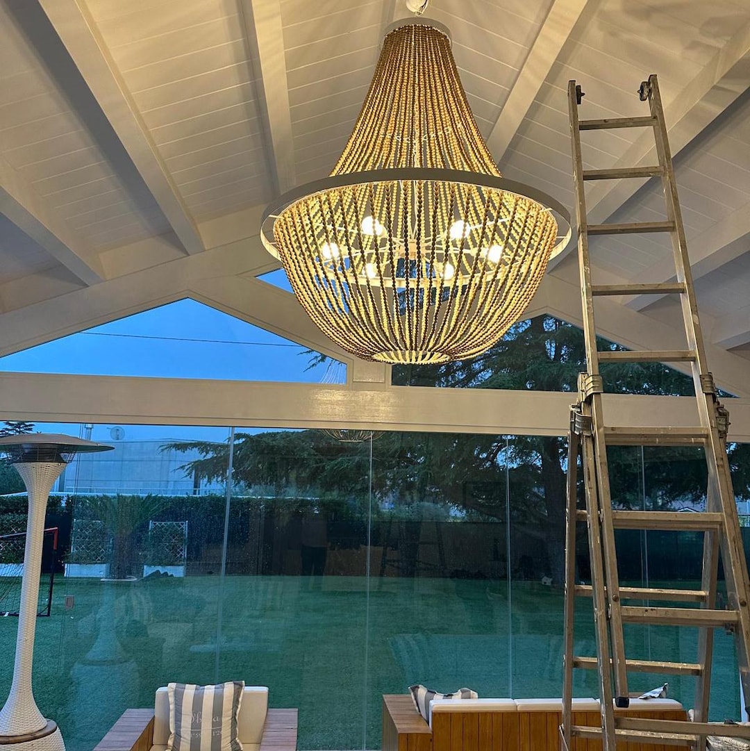 Large Bohemian Chandelier, Beach House Light, Farmhouse Light, Boho ...