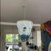 Blue Ombre Beaded Chandelier, Boho Nursery Light, Wood Bead Pendant ...