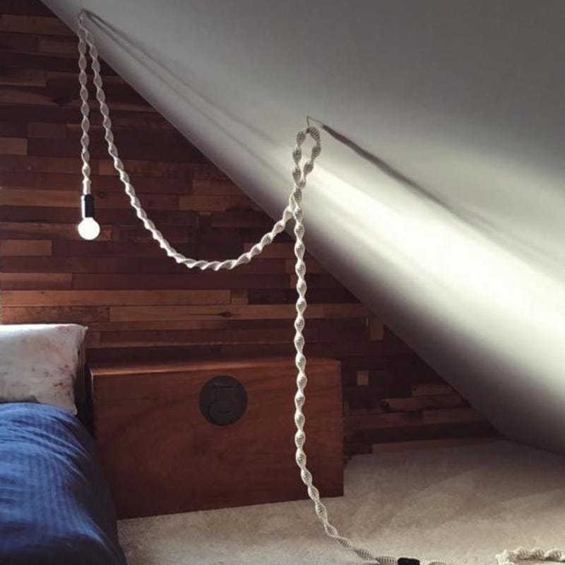 Black Rope Pendant Light - Etsy