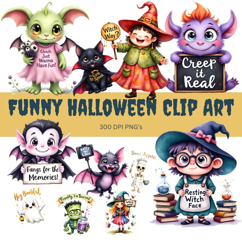 Halloween Pun Words - Etsy