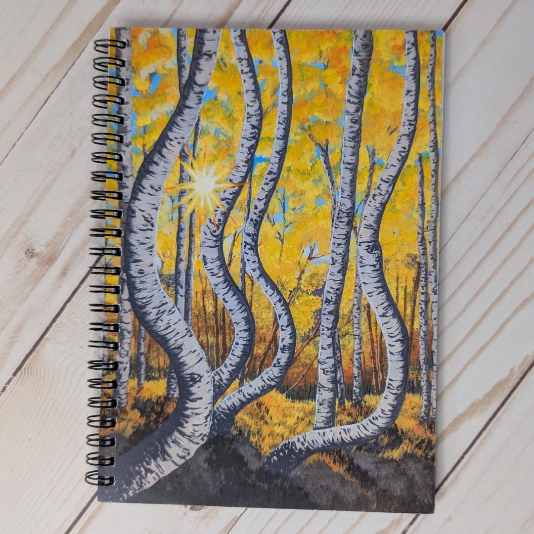 Aspen Forest Junk Journal: Autumn Nature Art, Spiral Lined Notebook - Etsy