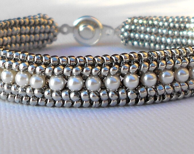 Sterling Silver Beaded Bracelet - Etsy