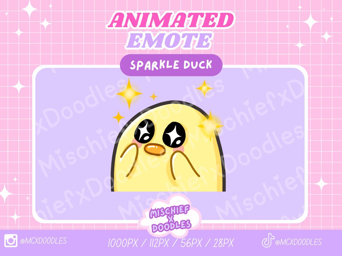 Animated Sparkle Duck Emote | Twitch, Discord, Youtube (transparent ...
