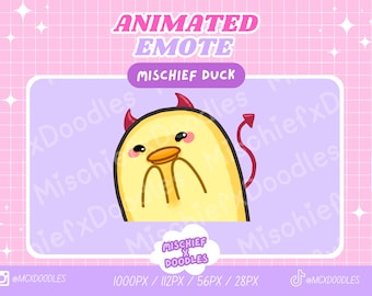 ANIMATED Cute Duck Emotes Pack | Cute Mischief Duck | Animated Emotes ...