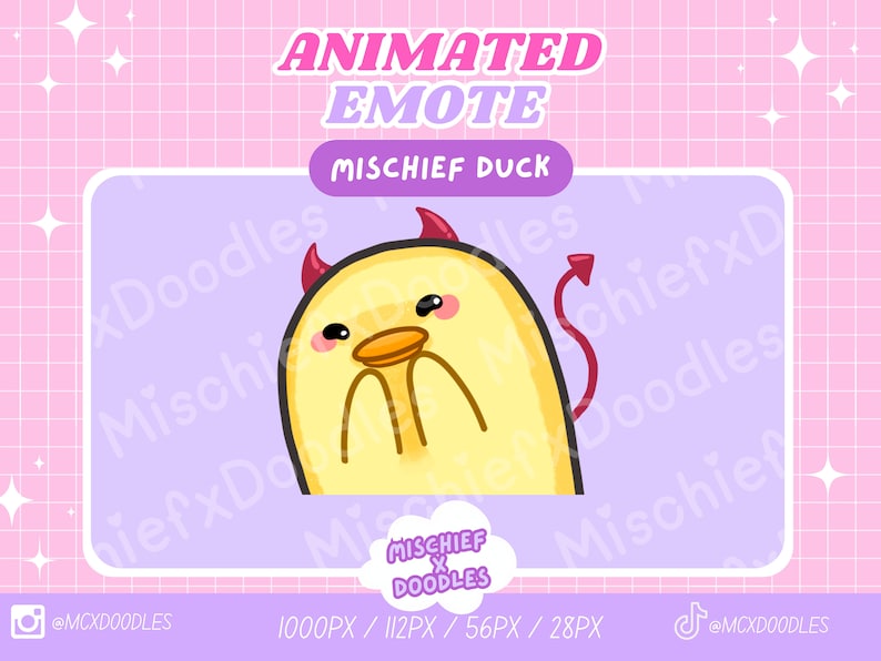 Animated Mischief Duck Emote | Twitch, Discord, Youtube (GIF, PNG) - Etsy