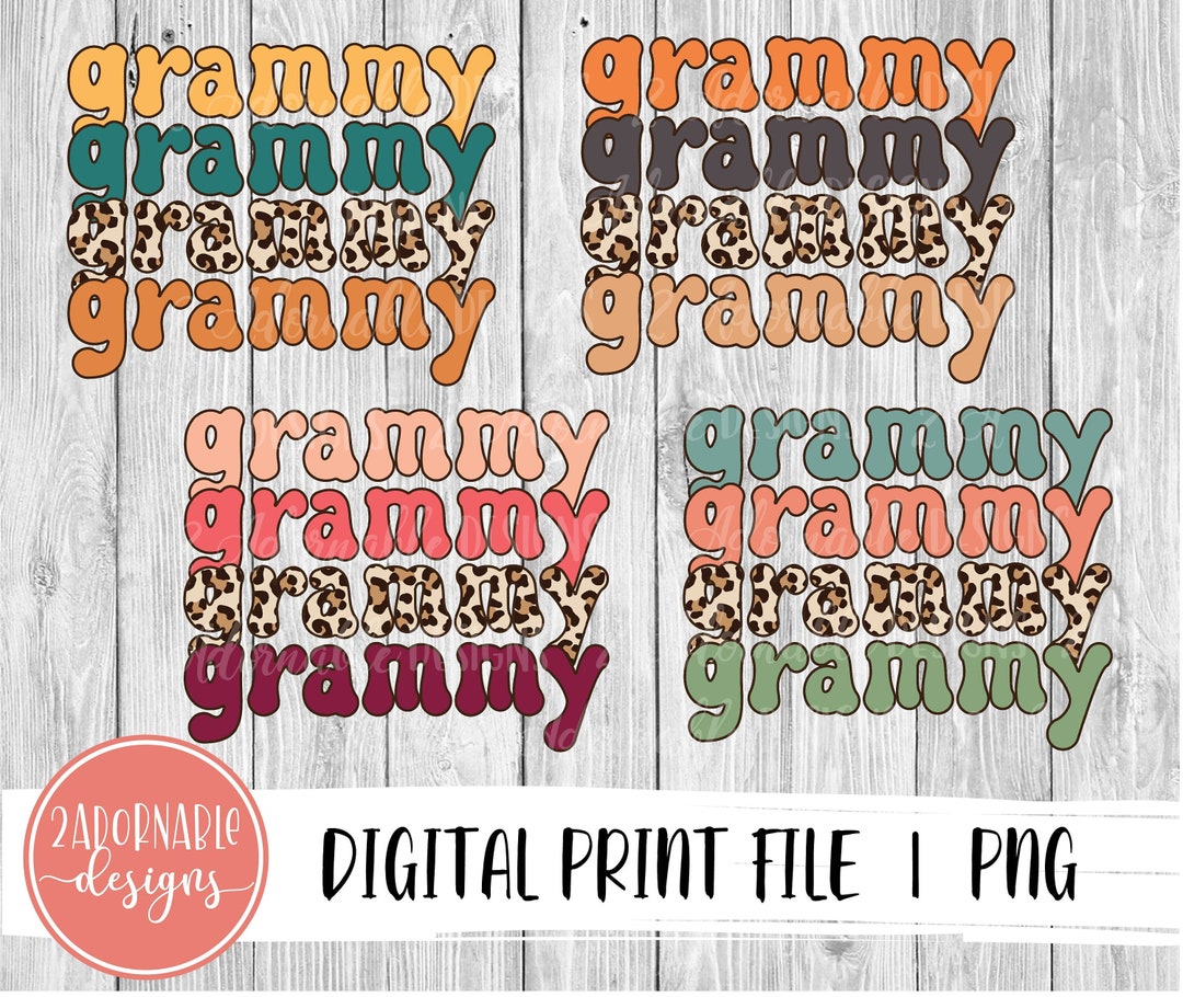 Grammy Sublimation Design, PNG File for Sublimation Print Transfer ...