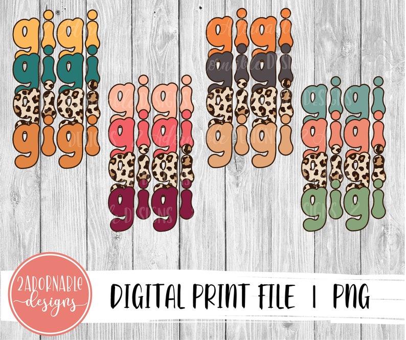 Gigi Sublimation Design PNG File for Sublimation Print - Etsy