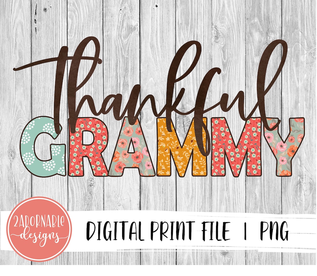 Thankful GRAMMY Sublimation Design | PNG File for Sublimation Print ...