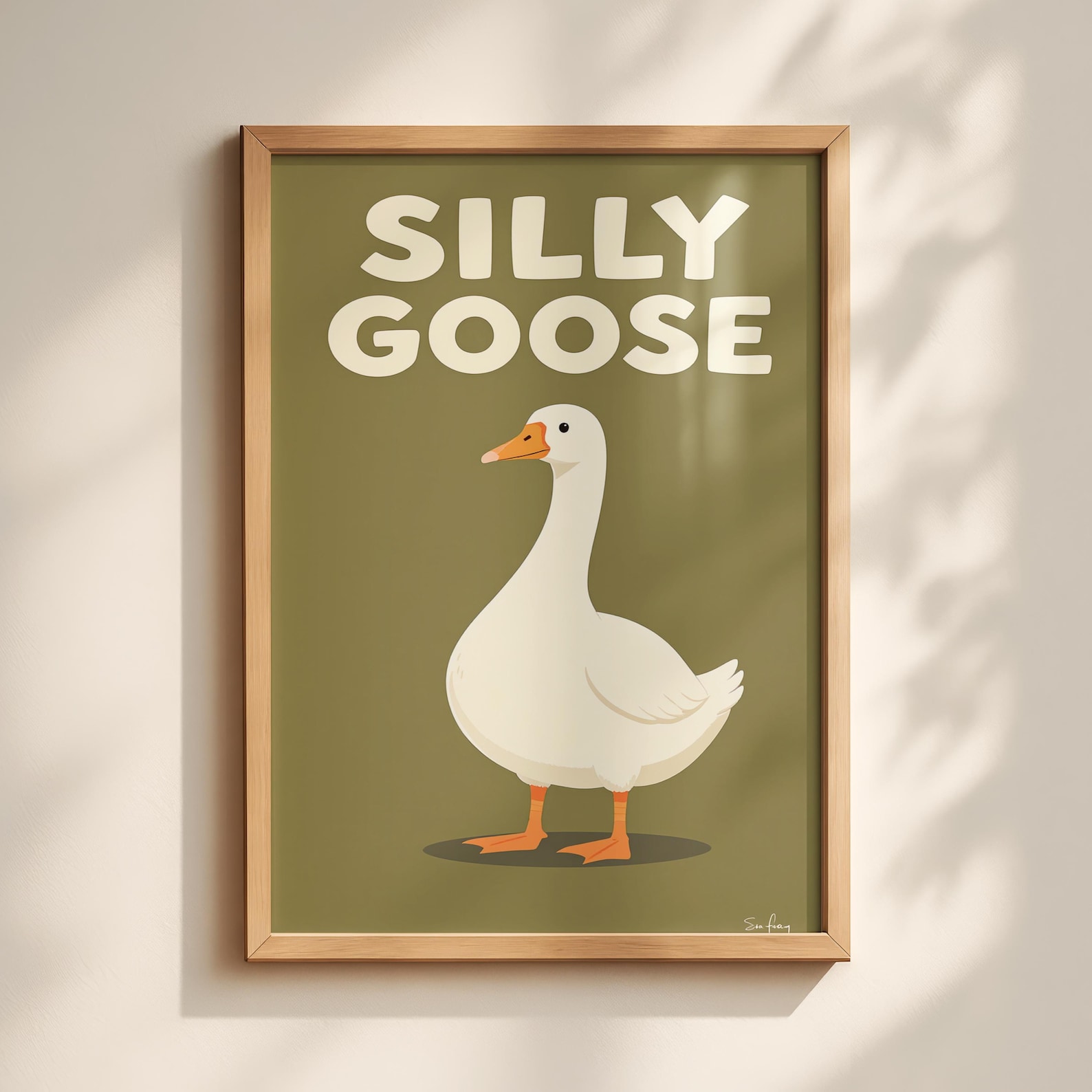 Printable Silly Goose Art, Cute Farmhouse Nursery Decor, Kid-friendly ...