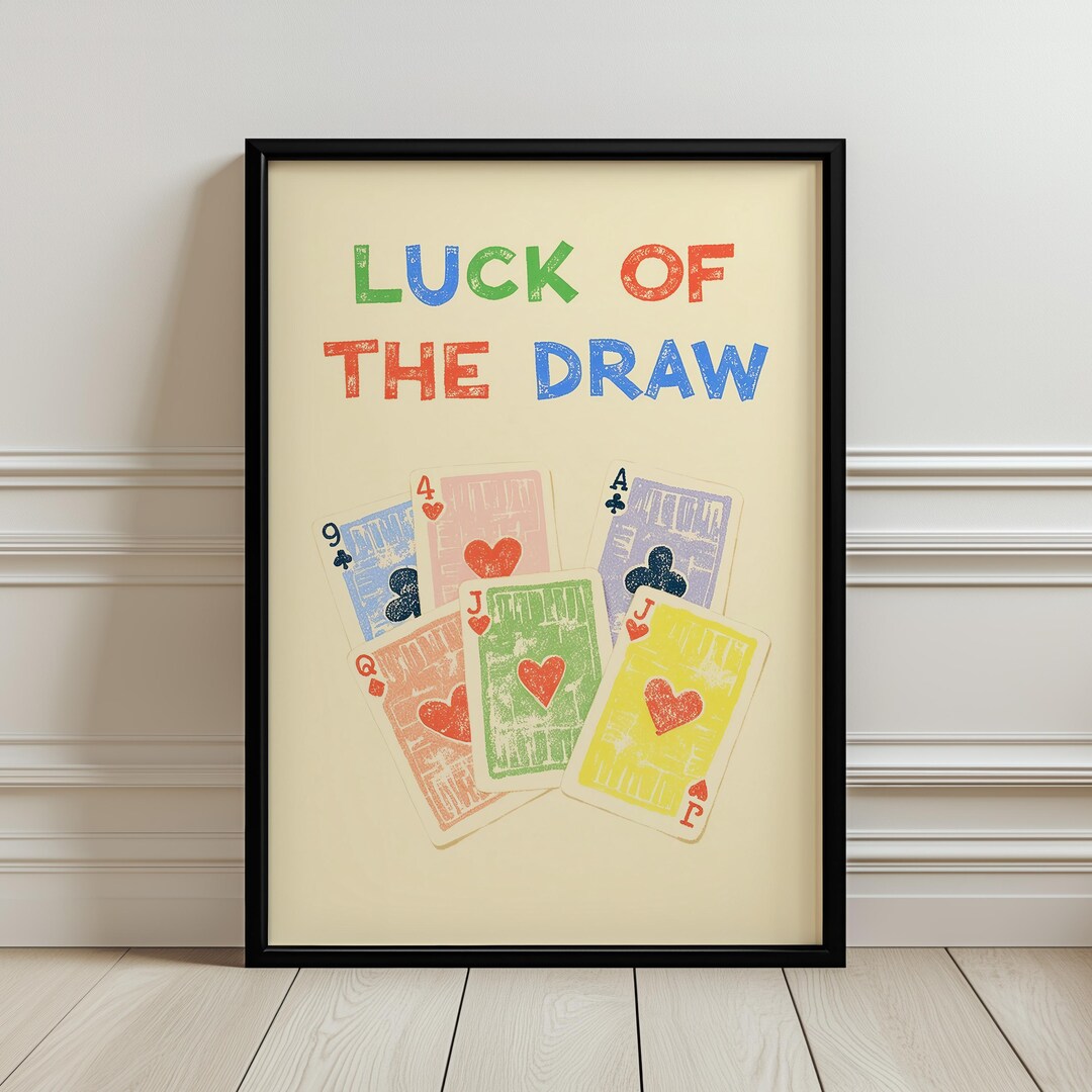 Retro Playing Cards Print • Hand-drawn Casino Art - Etsy