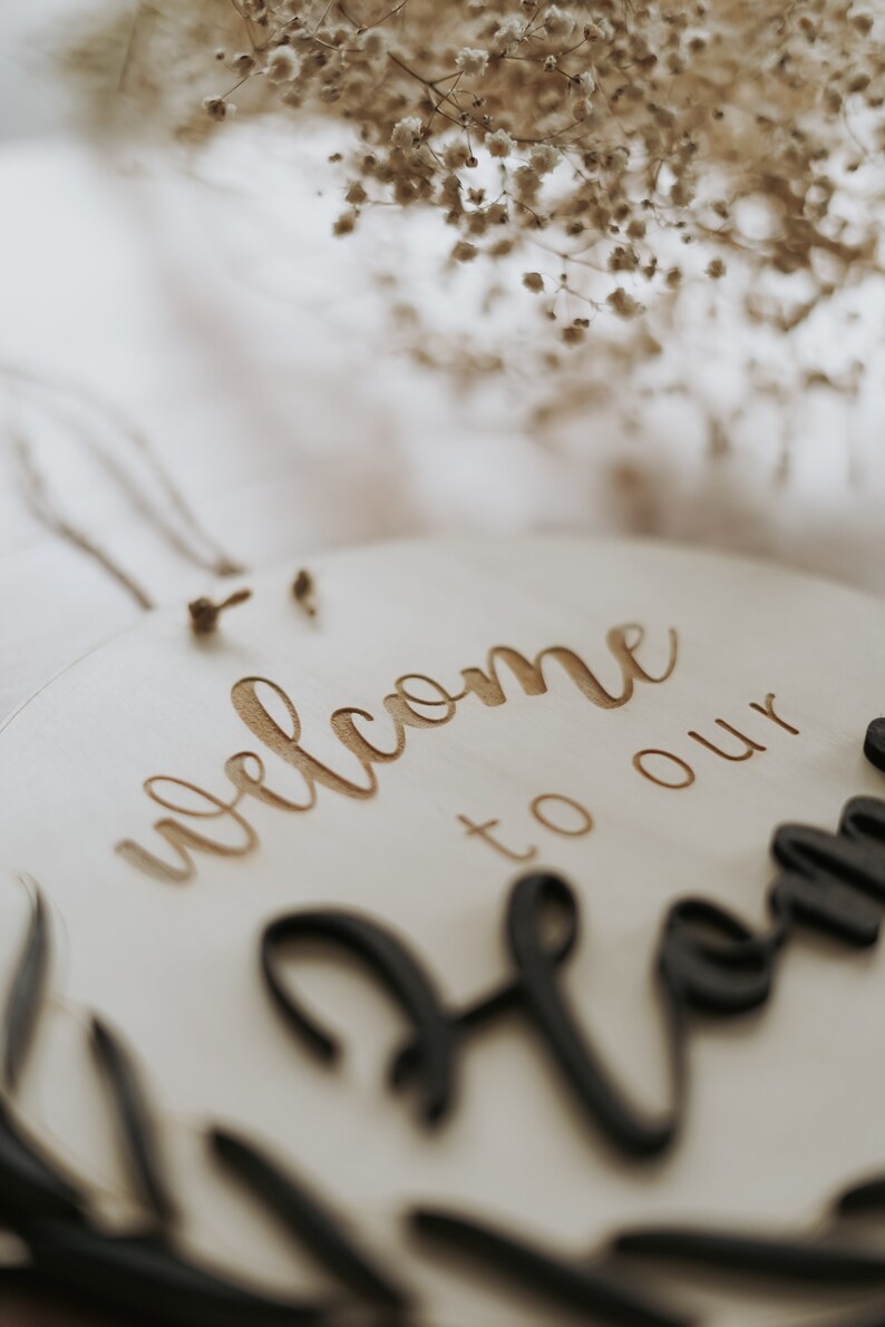 Door Sign Sign Front Door Welcome to Our Home Personalized Decoration ...
