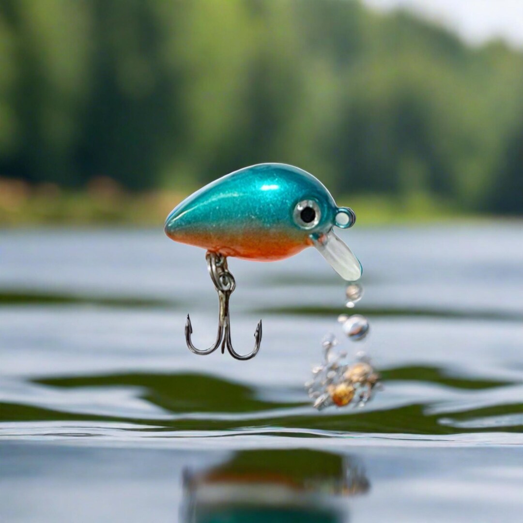 Micro Teal/orange Panfish Lure - Etsy