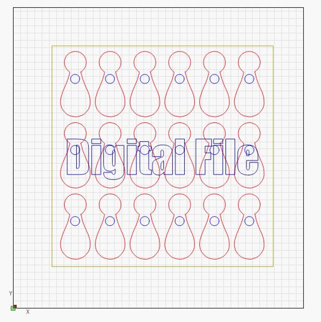 Leather Keychain Engraving Jig Digital File Lightburn Illustrator Dxf ...