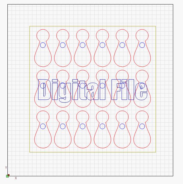 Leather Keychain Engraving Jig Digital File Lightburn Illustrator Dxf ...