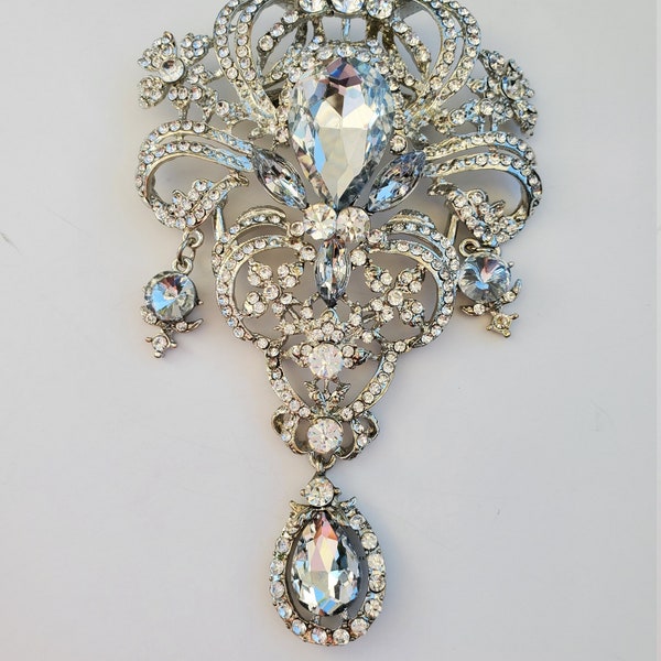 Huge Rhinestone Pin - Etsy