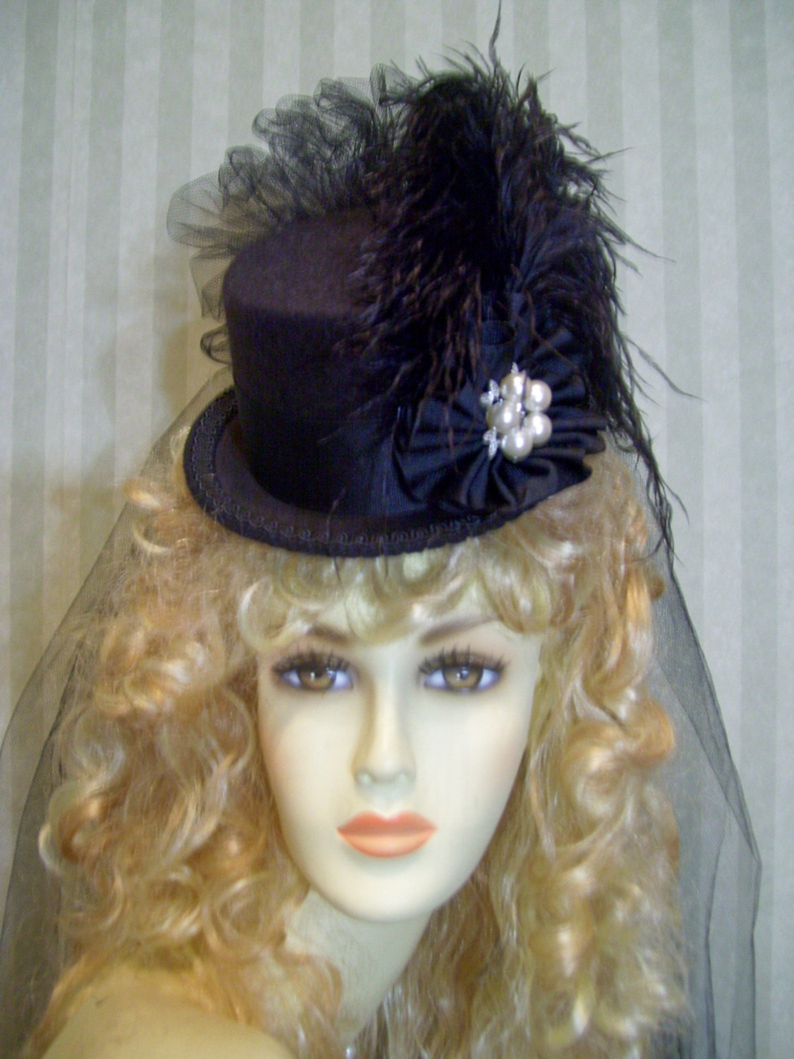 Black Mini Top Hat Black Mini Halloween Hat Cosplay Hat Neo - Etsy
