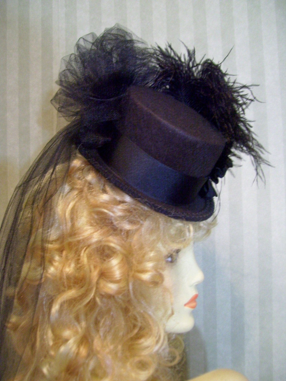 Black Mini Top Hat Black Mini Halloween Hat Cosplay Hat Neo - Etsy