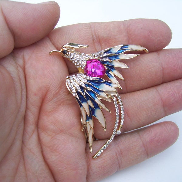 Blue Bird Pin - Etsy