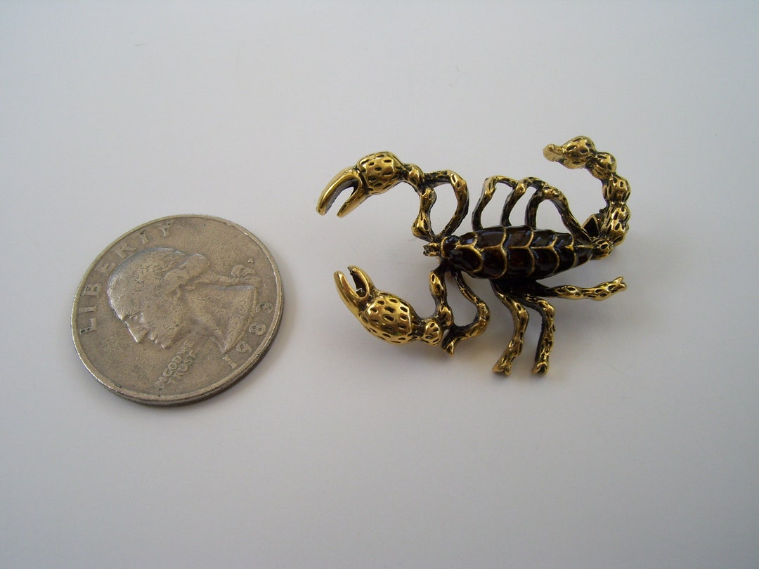 Antique Gold Scorpion Pin Scorpion Brooch Scorpion Scarf Pin - Etsy