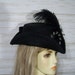 Black Tricorn Hat Renaissance Hat Halloween Tricorn Hat - Etsy