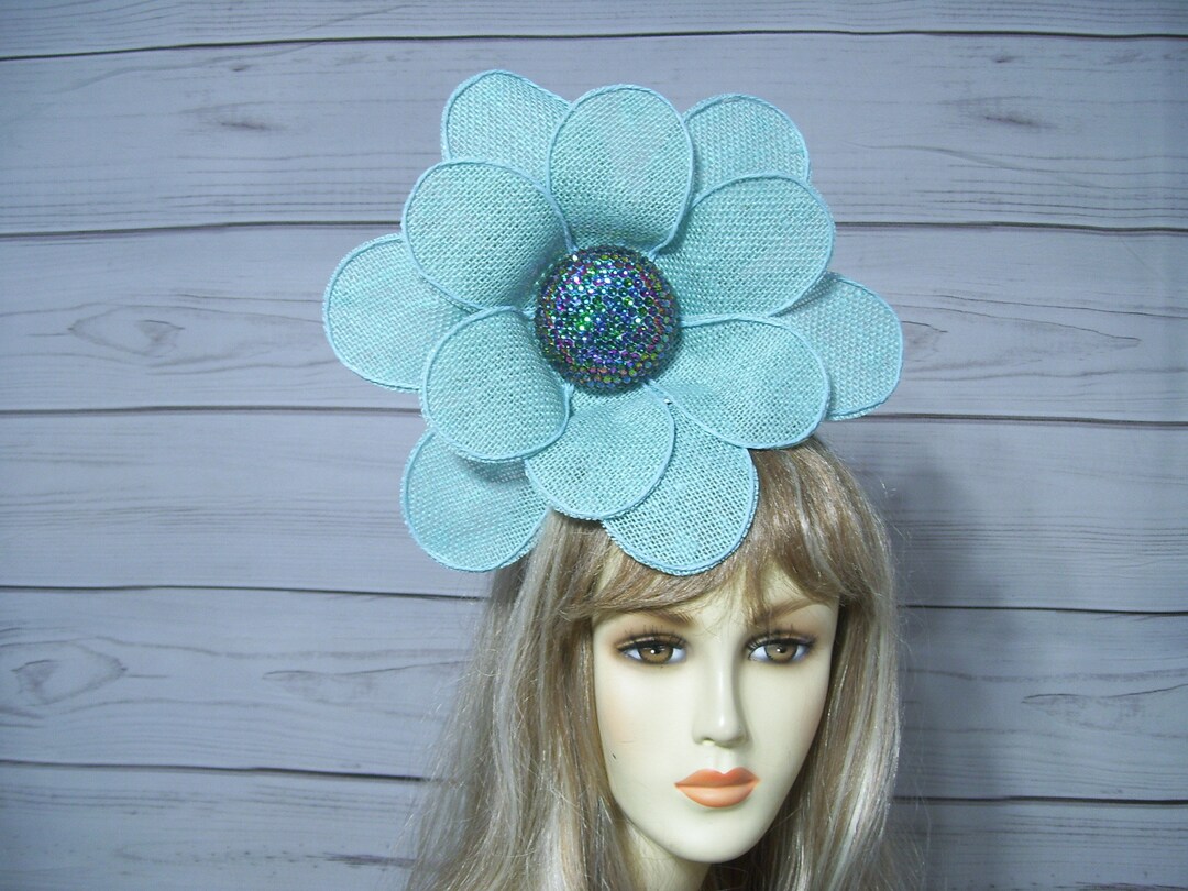 Blue Daisy Flower Fascinator, Kentucky Derby Fascinator Hat, Easter ...