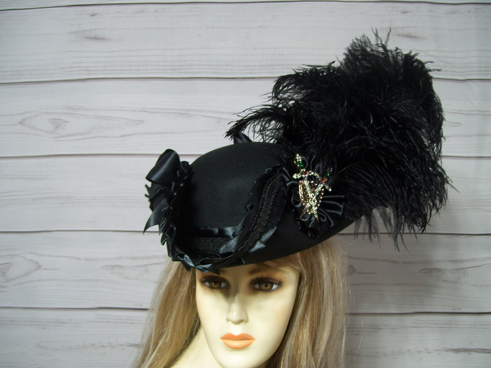 Black Pirate Hat Black Tricorn Hat Sword Renaissance Hat - Etsy