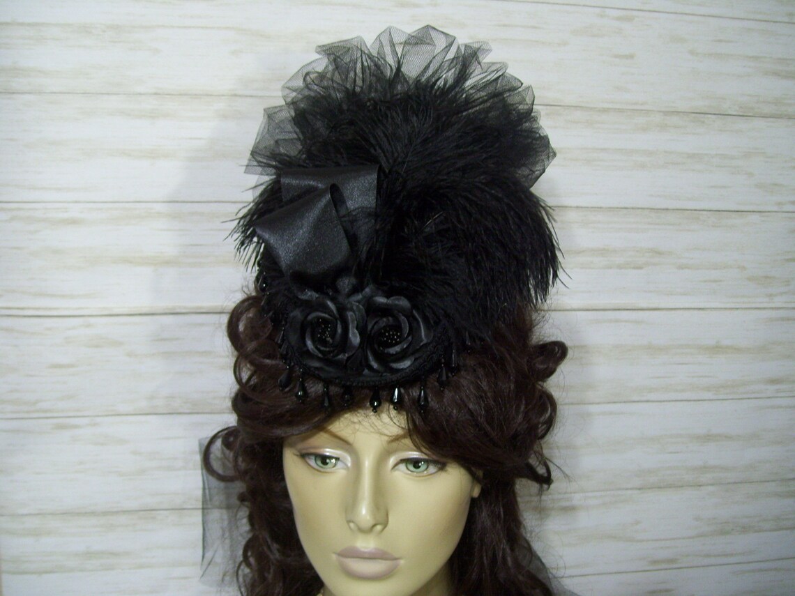 Victorian Mini Riding Hat Black Mini Riding Hat Mourning - Etsy