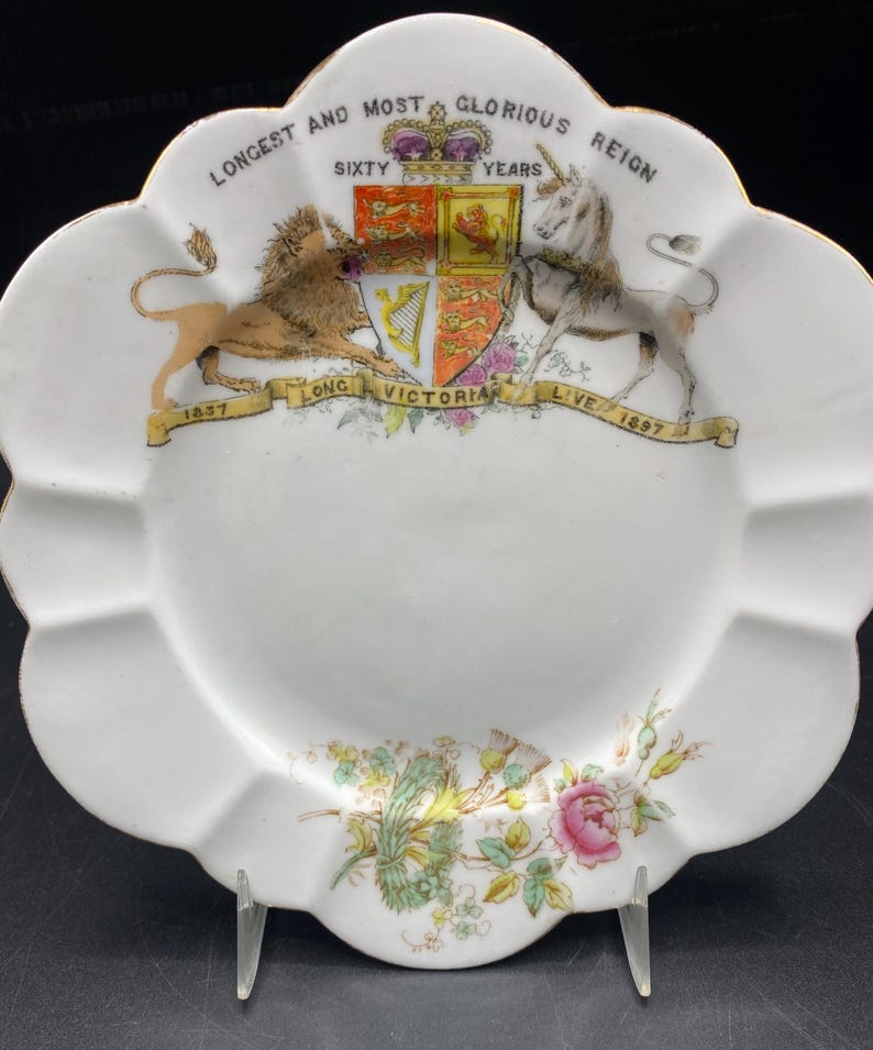 Antique Longest Most Glorious Reign 60 Years—queen Victoria Plate. 1897 ...