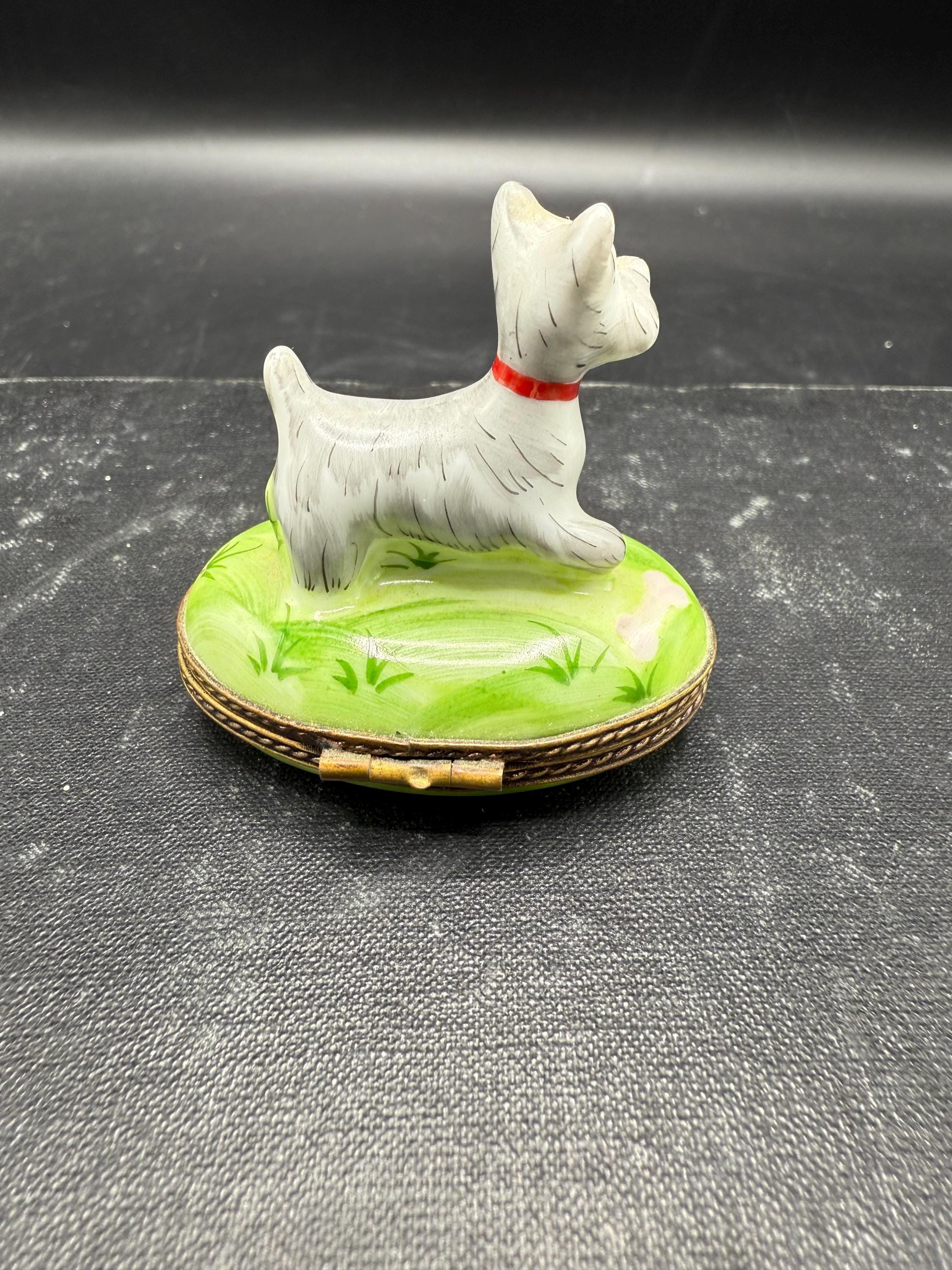 Hand Painted Limoges Scottie Dog Box Made in France - Etsy
