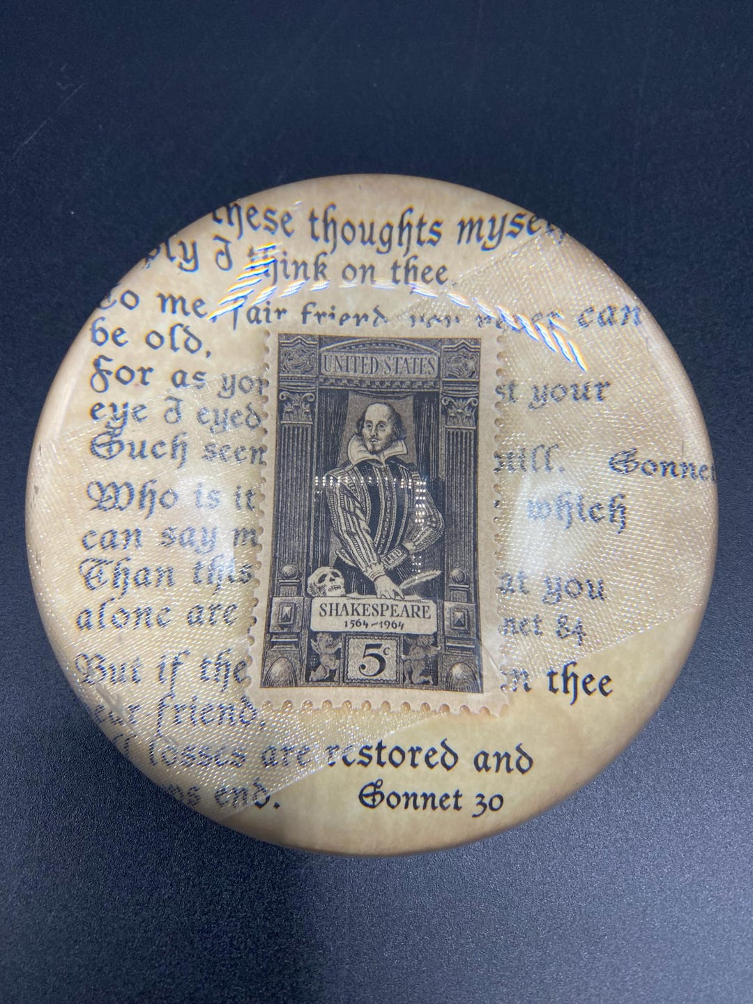 Vintage Punch Studio "shakespeare" Paperweight. - Etsy