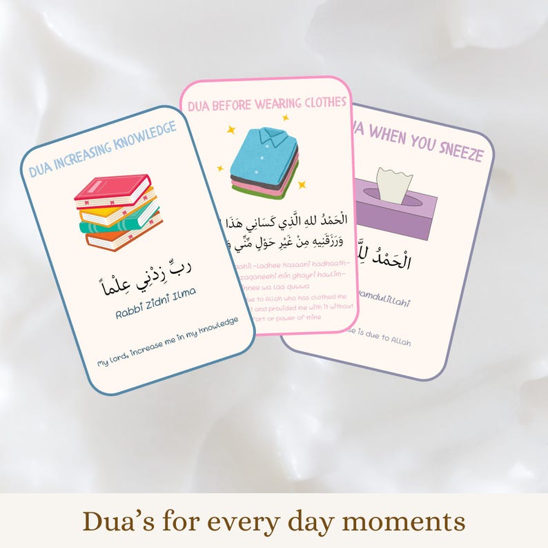 Islamic Dua Flashcards | Digital Download | Fun & Educational for Kids ...