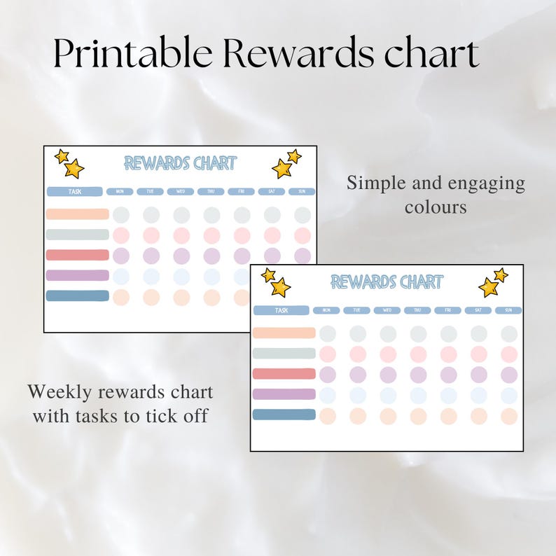Printable Chart for Kids | Digital Reward Tracker | Fun Motivational ...