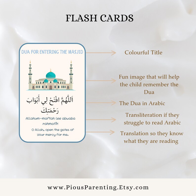 Islamic Dua Flashcards | Digital Download | Fun & Educational for Kids ...