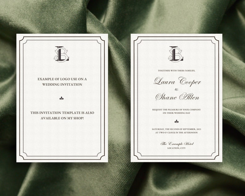 Initial Monogram Logo S and L for Weddings Etc - Etsy