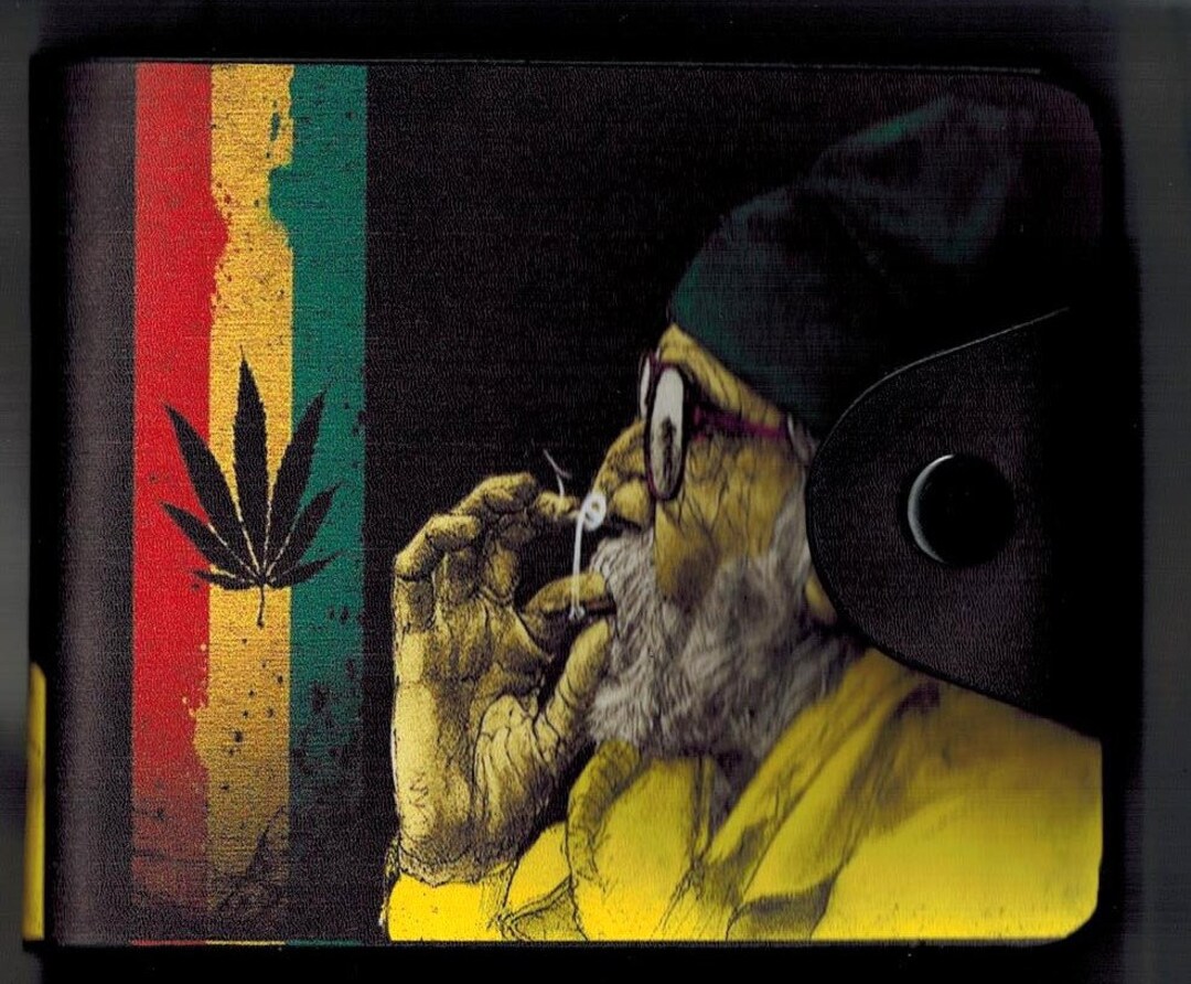 Value Wallet Cannabis Leaf Legalize Printed Leather Like Vinyl Wallet ...