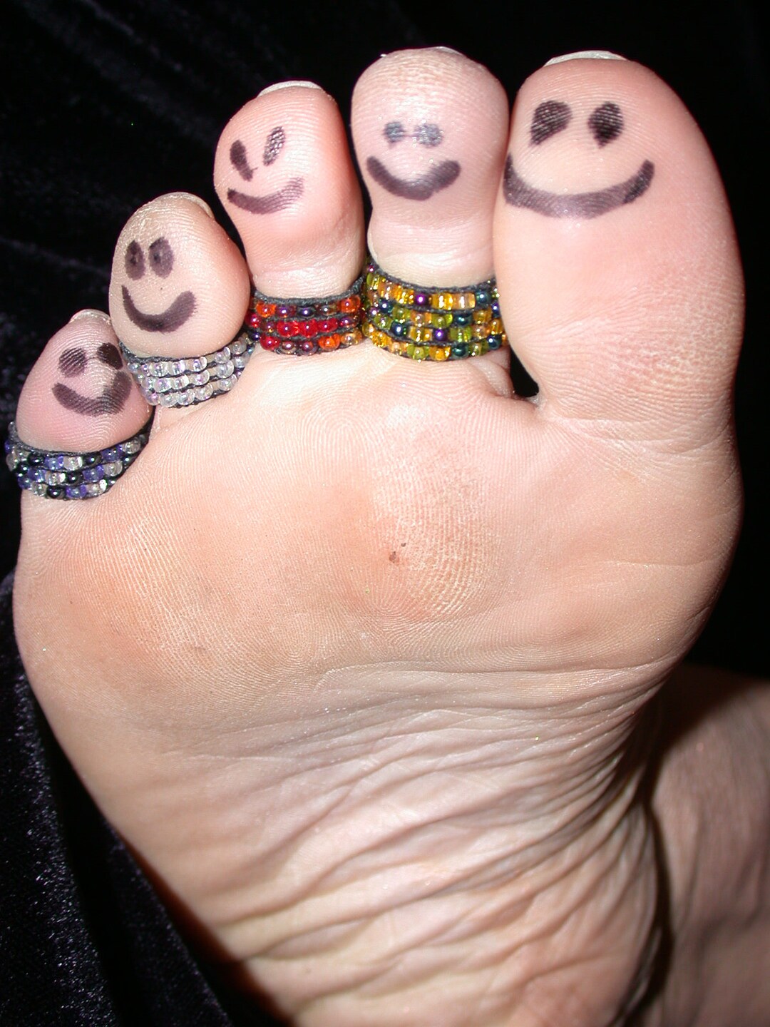 STRETCH Toe Rings - Elegant Packaging and Quality 3 Rows of Glass Seed ...