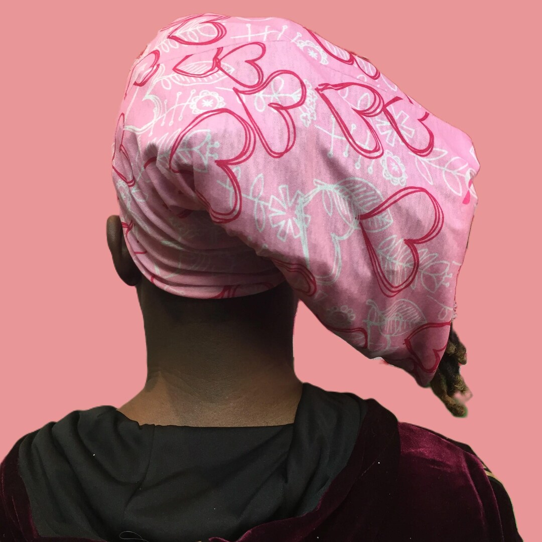 PINK HEART Tube Scarf Lox Sox Head Wear Seamless Turban Headband - Etsy