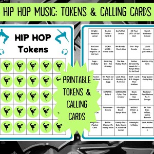 60 Hip Hop Music Bingo Cards Music Bingo 2010's 2020's Hip Hop Music ...