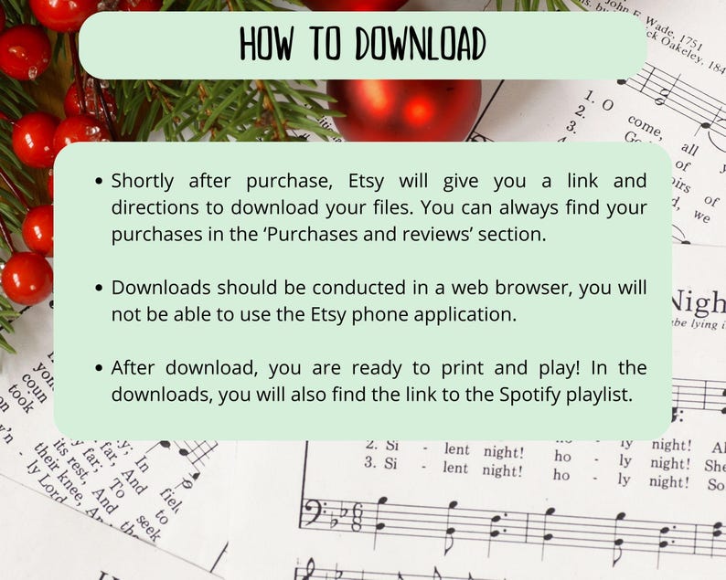 20 Christmas Carol Music Bingo Cards - Christmas Bingo - Family Reunion ...