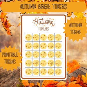40 Autumn Fall Bingo Cards, Printable Game, Kids Fall Activities ...